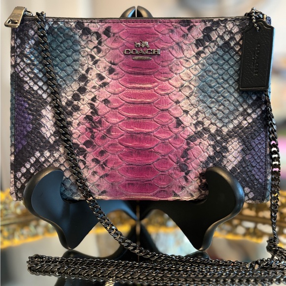 Coach | Bags | Coach Python Embossed Leather Crossbody Rare | Poshmark